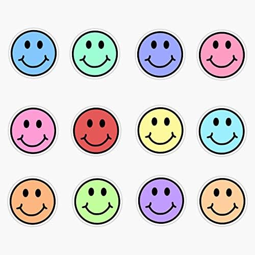 Amazon.com: Happy Smiley Faces Bumper Sticker Decal 5" : Automotive
