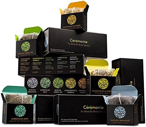 Amazon.com : Ceremonie Premium Tea Gift Box - 30 Count - 5 Individually ...