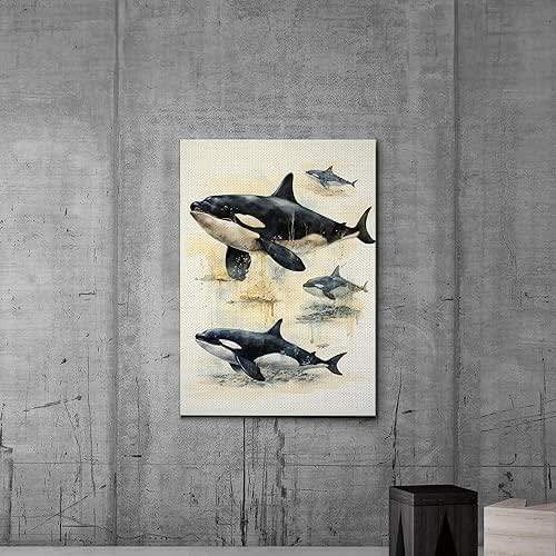 Amazon.com: Whales Illustration Print, Whale Species Poster, Whale ...