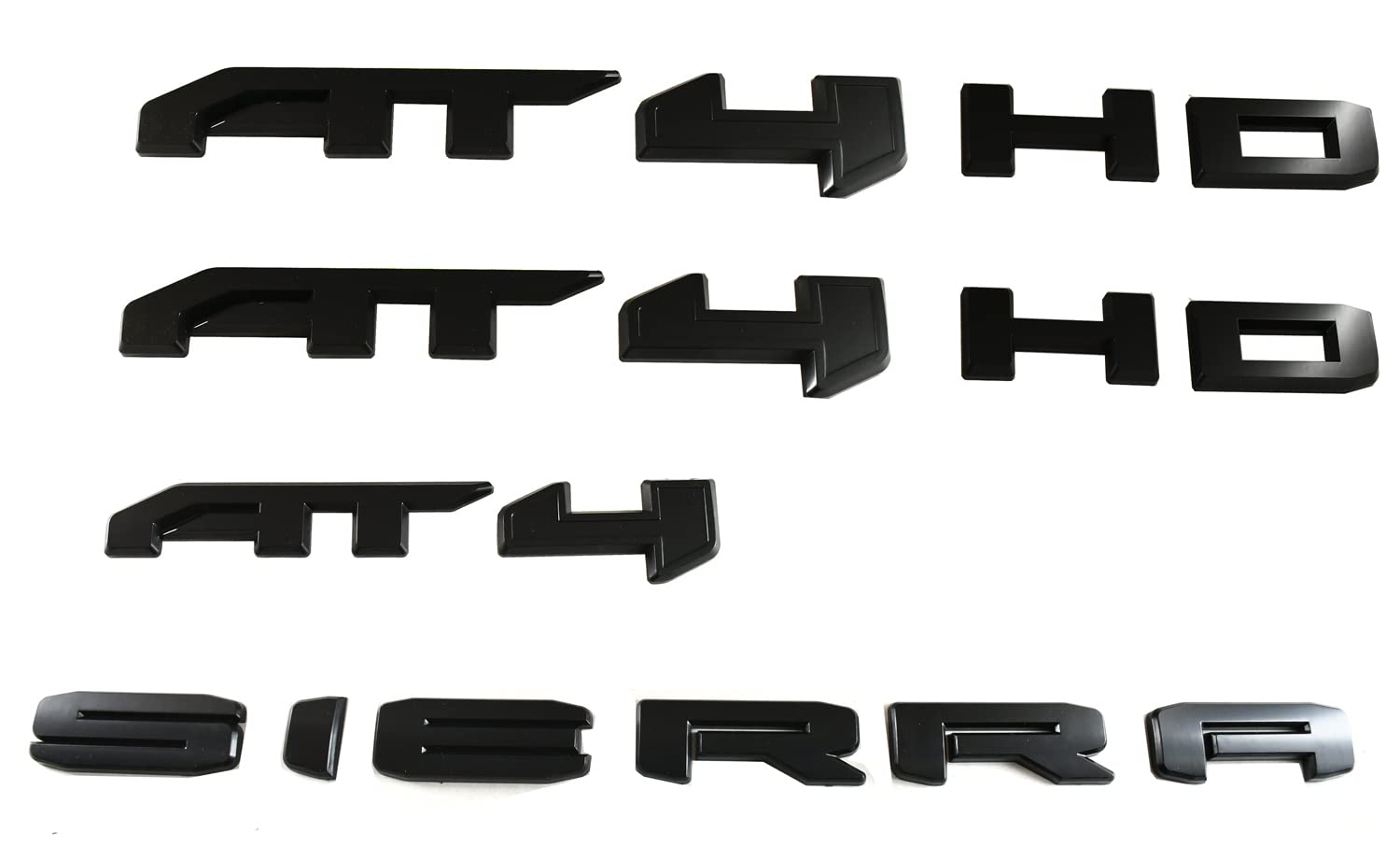 Amazon.com: 6Pcs Kits Sierra AT4 HD Overlay Emblems Door Rear Badge ...