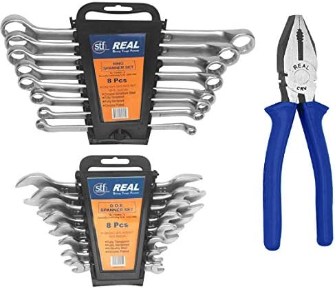 REAL stf - RSDOEP-8PCS-TRMulti Hand Tool Kit 17 Pc.-Ring Spanner 8 Pc ...