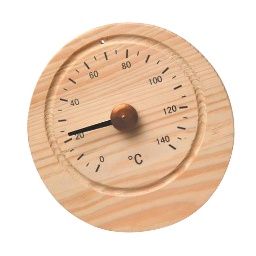 1 Piece Round Wood Humidity Monitor Indoor Humidity Gauge Sauna ...