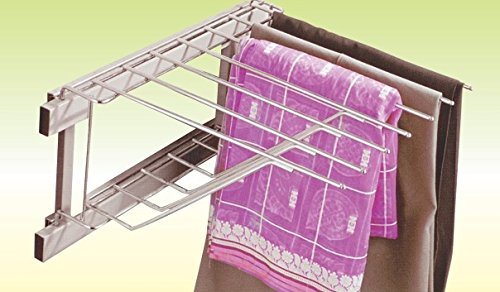 KELLEN Stainless Steel Side Saree Pullout (W:24, D:20, H:8) -Pack of 2 ...