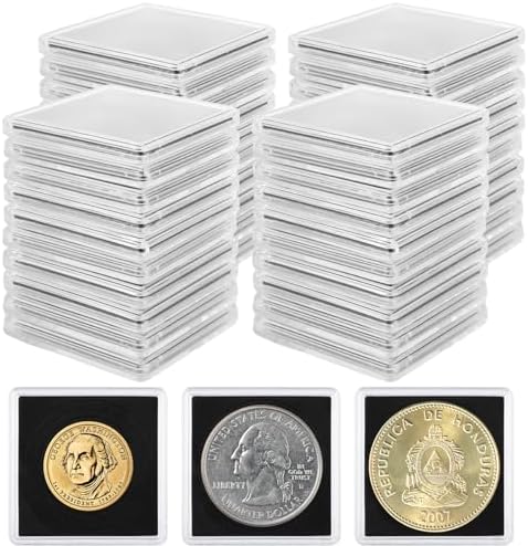 Amazon.com : LDXDRU 50Pcs Silver Dollar Coin Holders, Coin Capsule of 5 ...