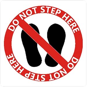 YOUOK No Step Stickers, 10 Pcs Red 4x4 Inches Safety Warning Labels for ...