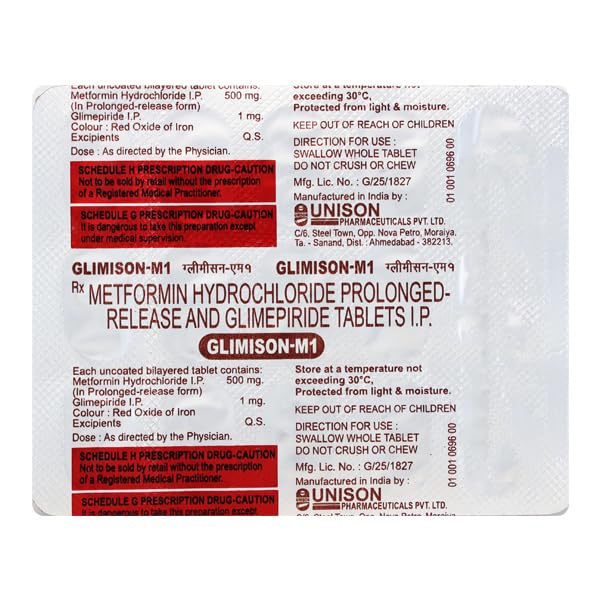 GLIMISON M1 - Strip of 15 Tablets : Amazon.in: Fashion