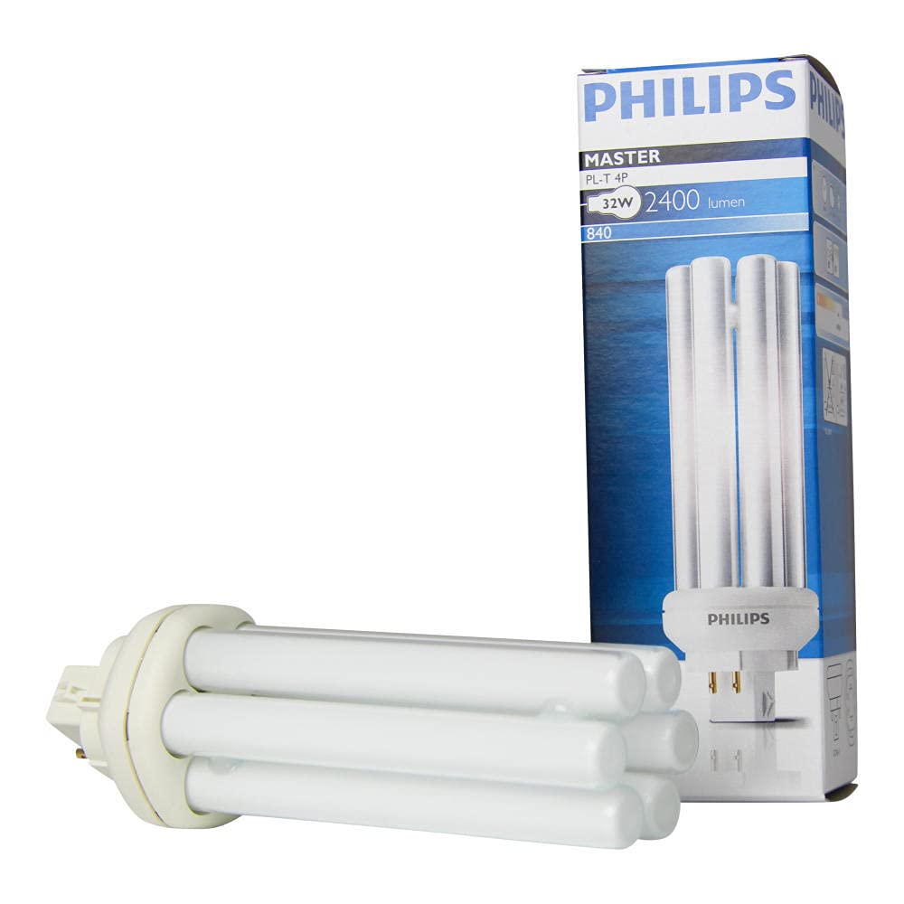 Philips MASTER PL-T 4P, 32 Watt - 32W / GX24q-3/840 Cool White (4000k) Compact Fluorescent Lamp ...