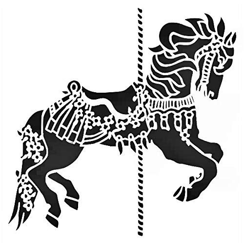 Carousel Horse Head Stencil