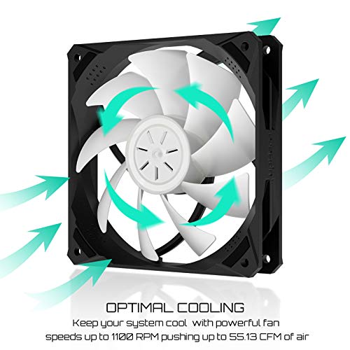 Snapklik.com : upHere 120mm Case Fan,6 Pack LED Cooling PC Fans,5V ARGB ...