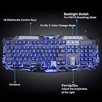 Amazon.com: BlueFinger Gaming Keyboard and Mouse,USB Wired Backlit ...