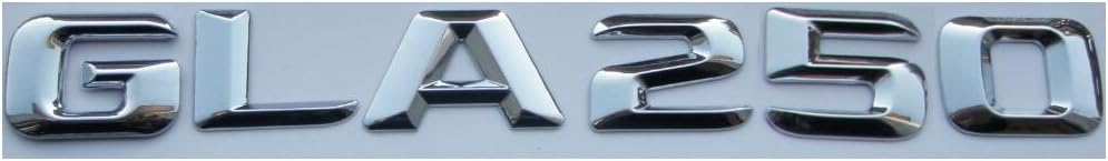 Amazon.com: Chrome Shiny Silver " GLA 250 " Number Letters Trunk Car ...