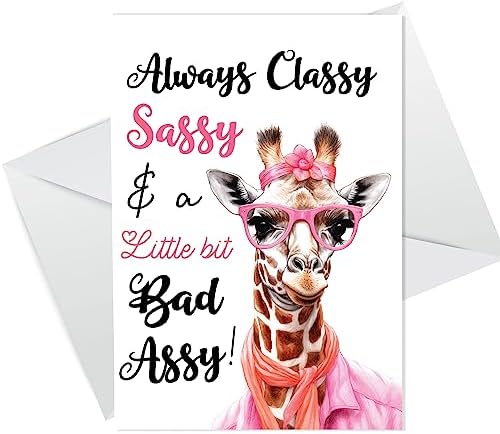 RED OCEAN Funny Birthday Cards for Her - 'Always Classy, Sassy, And A ...