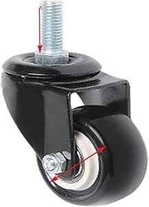 Amazon.com: DOLOCSDN 4 Pieces/lot 2 inch casters with Brakes PU Wheels ...
