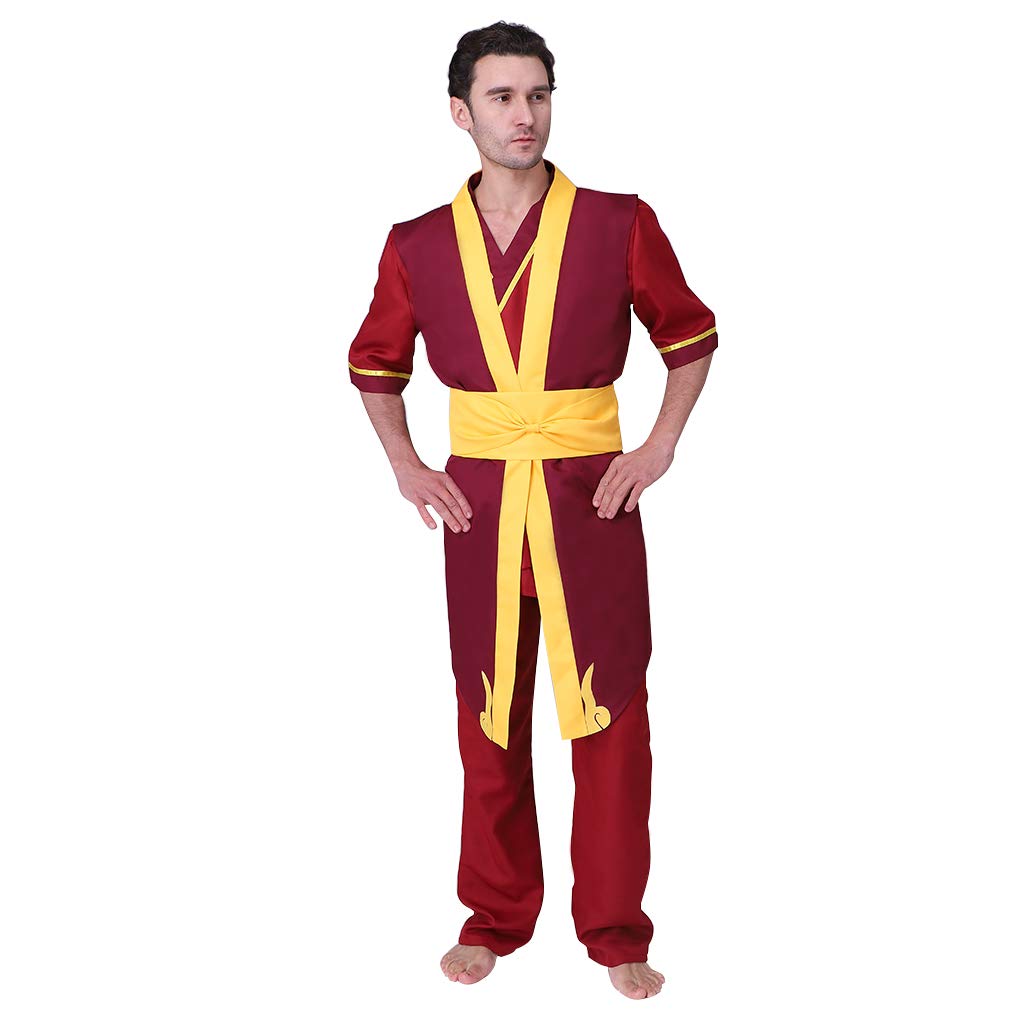 Buy CosplayDiy Men's Suit for Anime Avatar The Last Airbender Fire ...