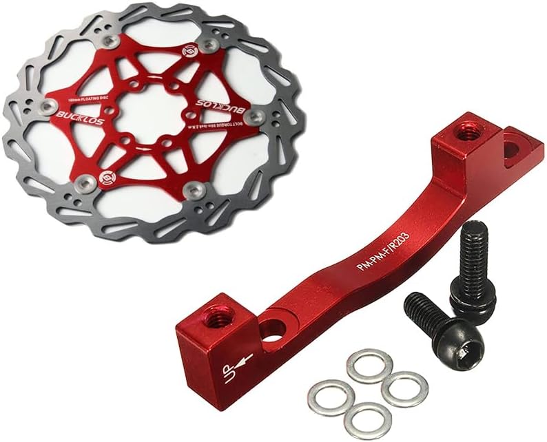 Amazon.com: BUCKLOS 203mm Red Floating Disc Brake Rotor, and Disc Brake ...