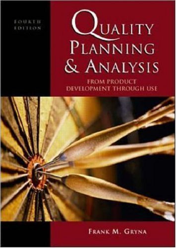 Buy Quality Planning and Analysis: From Product Development through Use ...