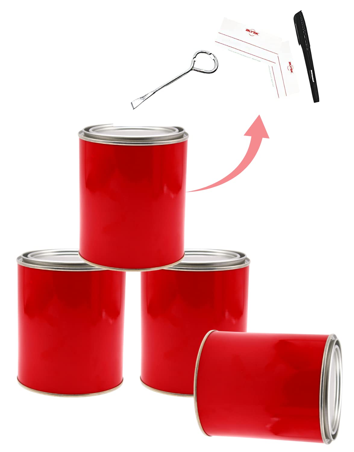 Amazon.com: BLYSK Empty Metal Quart Paint Cans with Lids Paint Storage ...