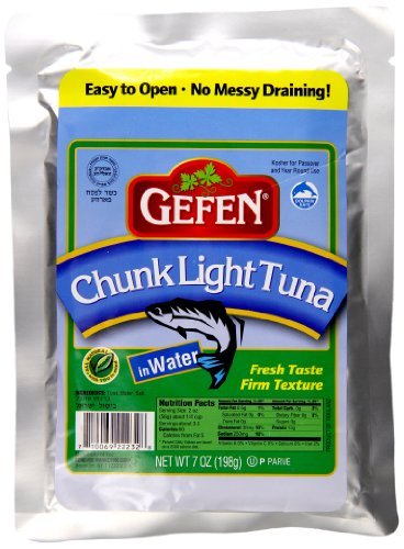 Amazon.com : Gefen All Natural Chunk Light Tuna In Water, In A Pouch, 7 ...