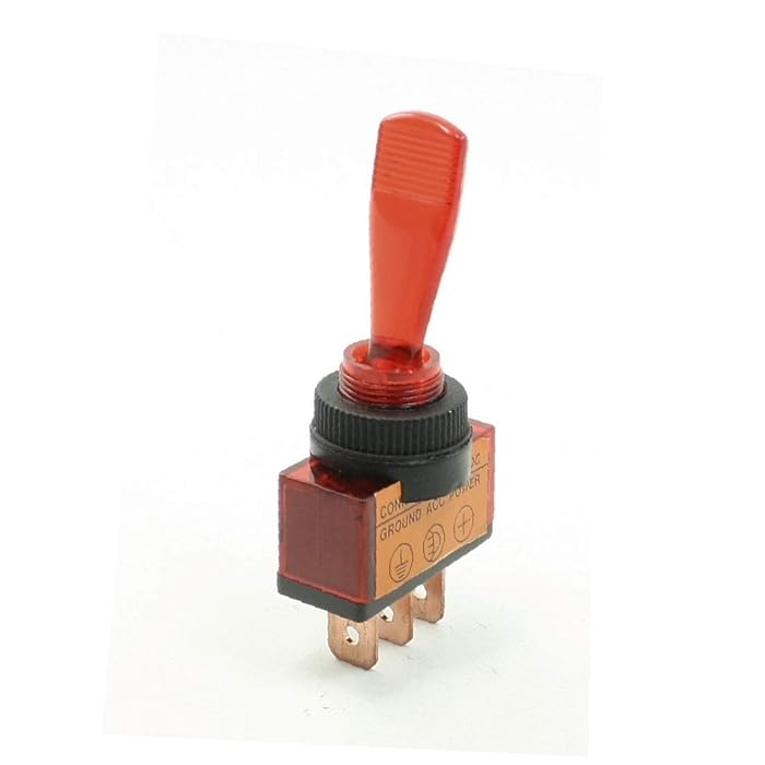 Buy X-DREE DC 12V Volts 20A 3 Pin Red Indicator Panel Mounting ON-OFF ...