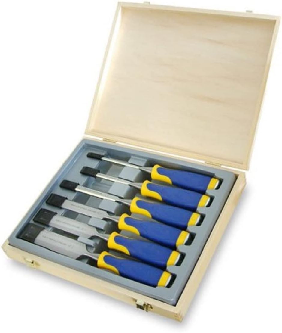 IRWIN Marples M373 Split-Proof Bevel Edge Chisels 6-Piece Wooden Box ...