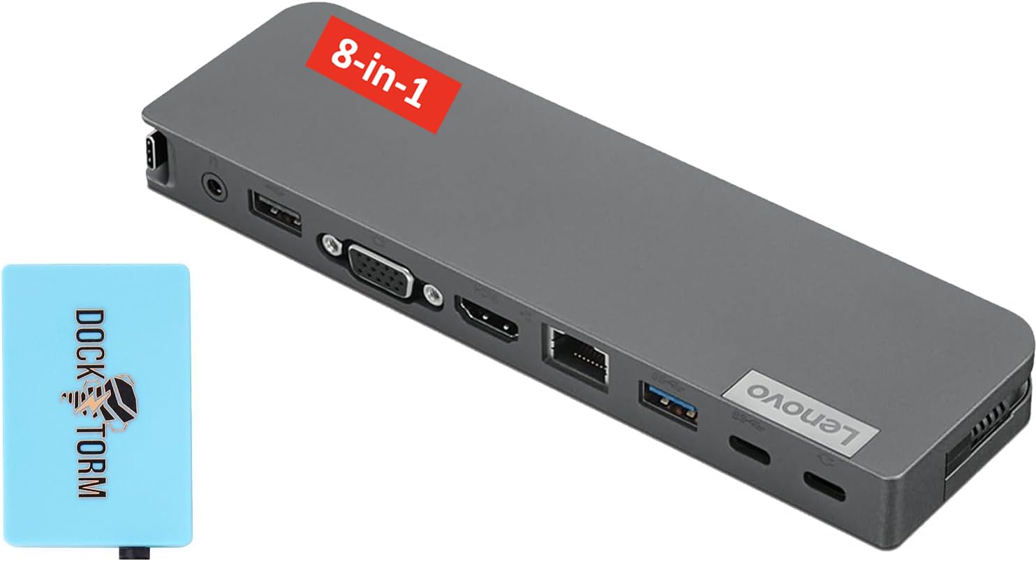 Amazon.com: Lenovo USB-C Mini Dock, 8-in-1 Compact Design, 4K Display ...
