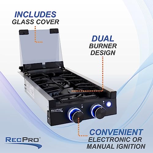 RecPro RV Built In Gas Cooktop | 2 Burner or 3 Burner | RV Cooktop ...
