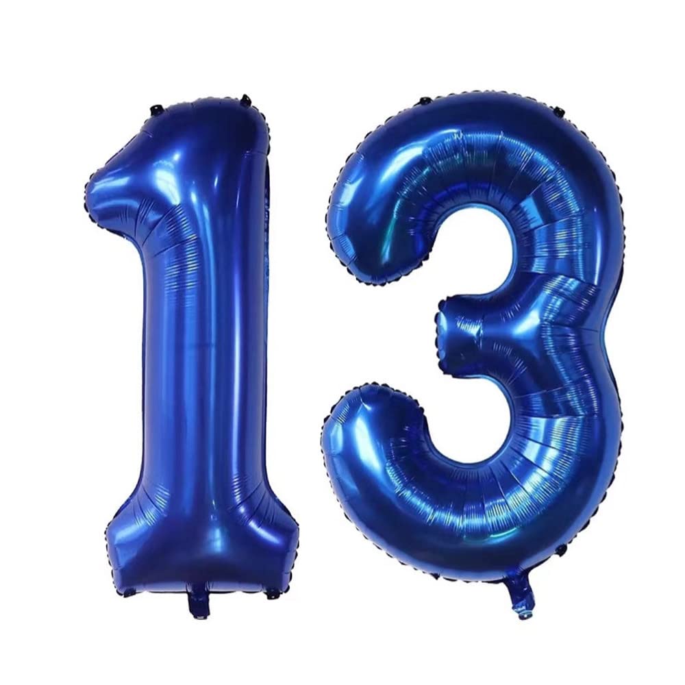 Amazon.com: 40 inch Navy Blue Number 13 Balloon ，Giant Large Aluminum ...