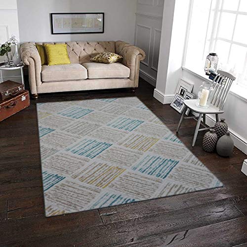 Buy Modern Box Design Multi Color Machine Woven Carpet Size 150 X 230 ...