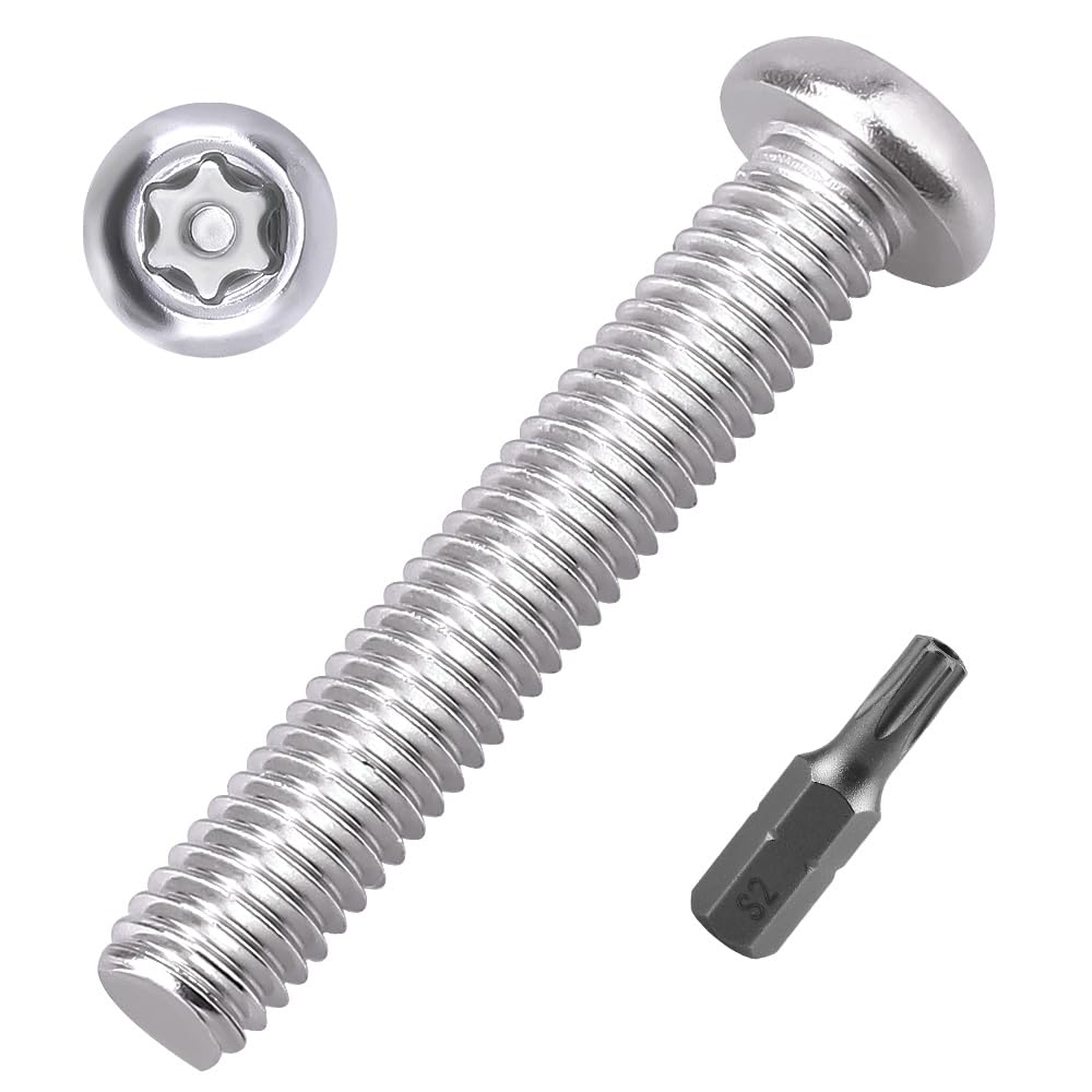 Snapklik.com : M8-1.25 X 50mm Button Head Security Torx Machine Screws ...