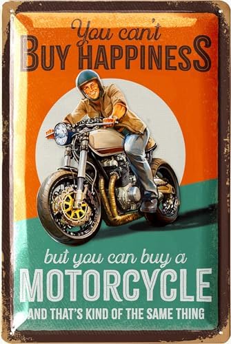 Amazon.com: Charcasus Vintage Motorcycle Girl Metal Sign: Retro Tin ...