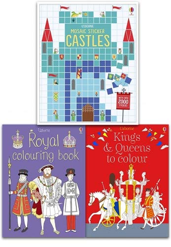 Buy Usborne Childrens Colouring and Sticker Activity 3 Books Collection ...