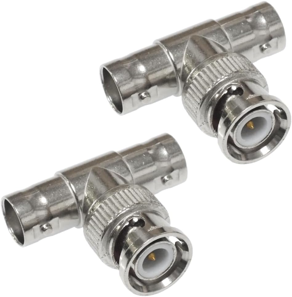 Amazon | KAUMO BNC 分岐アダプタ (BNCオス/BNCメスx2) T字型 (2個) | KAUMO | 変換アダプター・変換プラグ