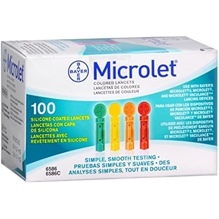 Amazon.com: Microlet Colored Lancets 100 Each by Microlet : Health ...