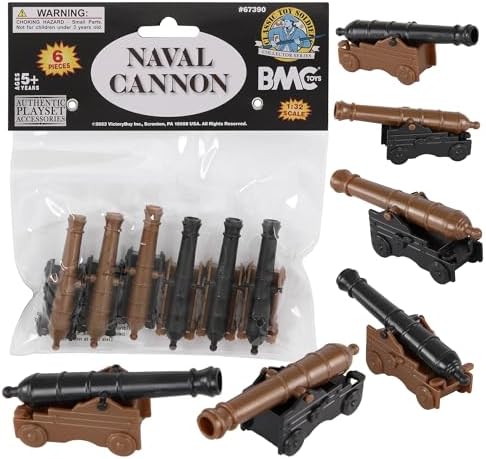 Amazon.com: BMC CTS Naval Cannon Artillery - 6pc Black & Bronze Plastic ...