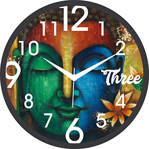 Buy Plastic religion Buddha Wall Analog Clock 01 - Multicolour Online ...