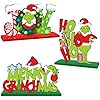 Amazon.com: 3 Pieces Christmas Table Signs Decorations, Merry Christmas ...