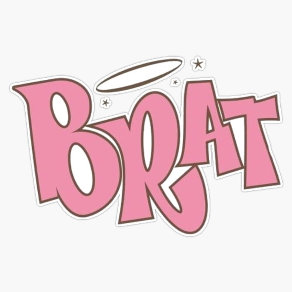 Amazon.com: Pink Brat Logo Sticker Vinyl Waterproof Sticker Decal Car ...