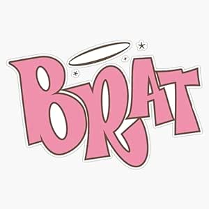 Amazon.com: Pink Brat Logo Sticker Vinyl Waterproof Sticker Decal Car ...