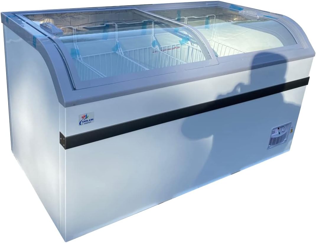 Amazon.com: Chest Freezer for Supermarket Glass sliding Door 58" White ...