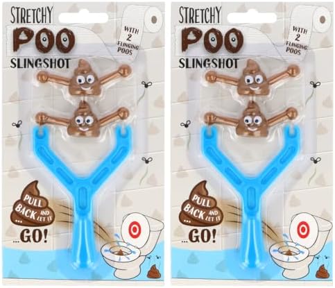eMKay® Pack of 2 Stretchy Poo Slingshots | Sticky Catapult Toy with ...