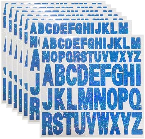 Amazon.com: Starboling Letter Stickers,2 Inch+1 Inch Blue Alphabet ...