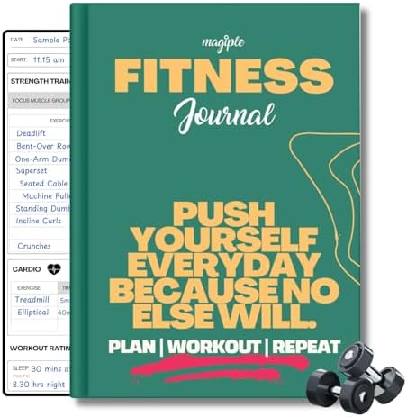 MAGIPLE Fitness Journal Workout Planner Diary, 5 Months, For Men ...