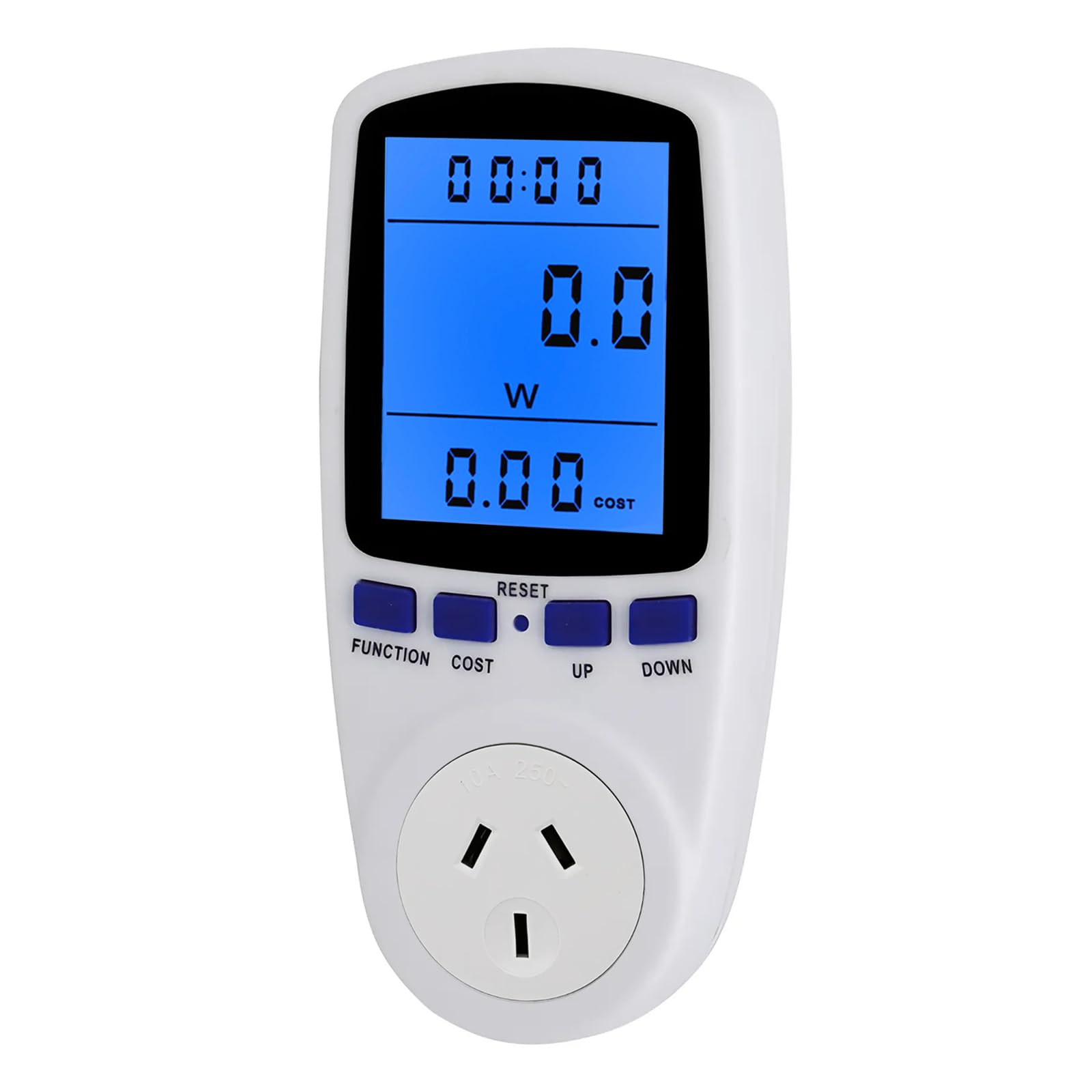 240V Electricity Usage Monitor Plug Power Watt Voltage Amps Meter with ...