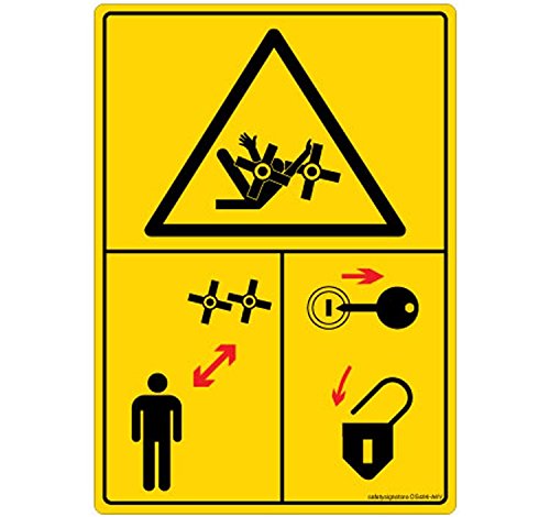 Safety Sign Store DS406-A6PC-01 Danger: Entanglement Hazard - Graphic ...