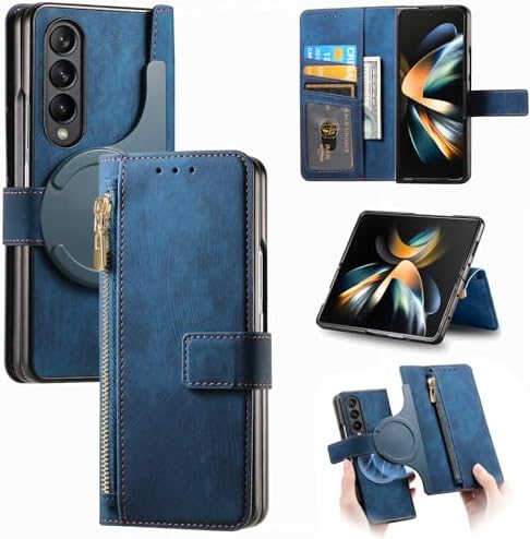 Amazon.com: Asuwish Compatible with Samsung Galaxy Z Fold 4 5G 2022 Zipper Wallet Case RFID ...