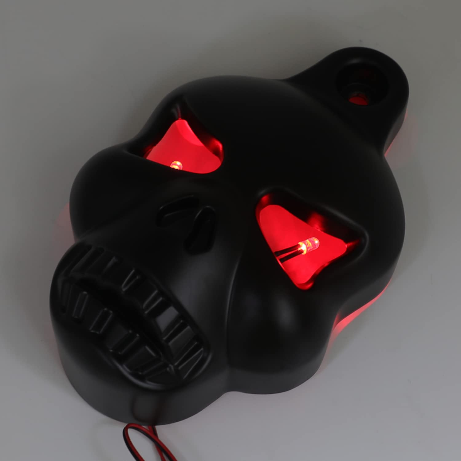 Amazon.com: HTTMT- 1992-2014 H-D Motorcycles Black LED Skull Cowbell ...