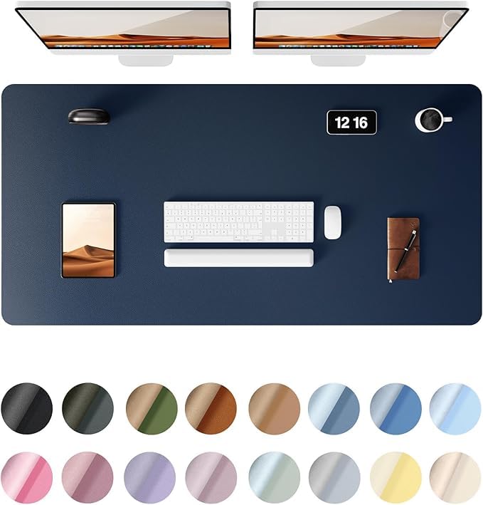 AROPANA Vegan Leather Desk Mat | Large Reversible Mouse Pad & Computer ...