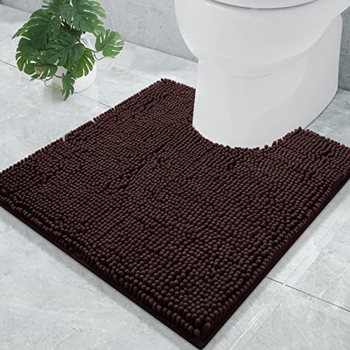 Amazon.com: smiry Memory Foam U-Shaped Toilet Bathroom Rugs, Extra Soft ...