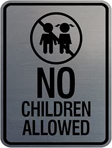 Amazon.com : Signs ByLITA Portrait Round No Children Allowed Sign ...