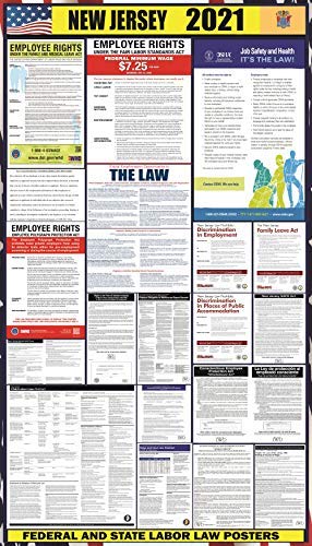 2025 New Jersey Nj State Labor Law Poster State Federal | Desertcart ...